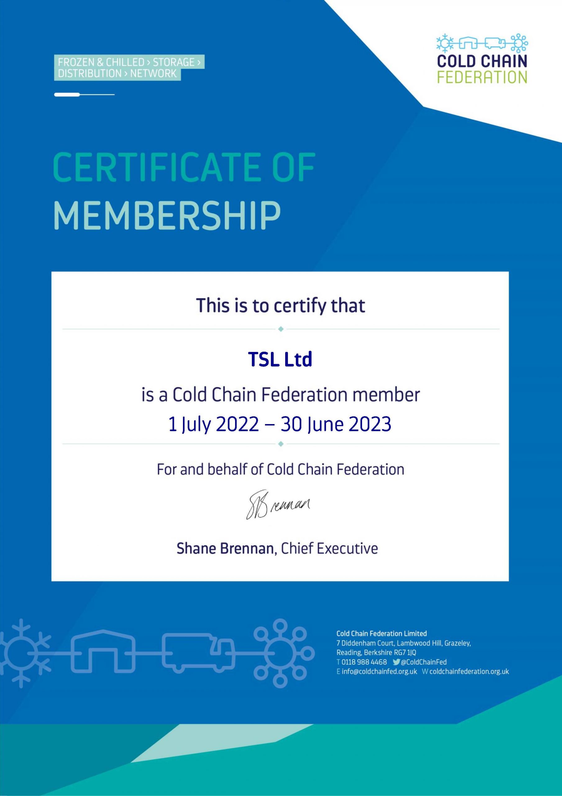 Cold Chain Federation – TSL Cold Chain Federation – TSL